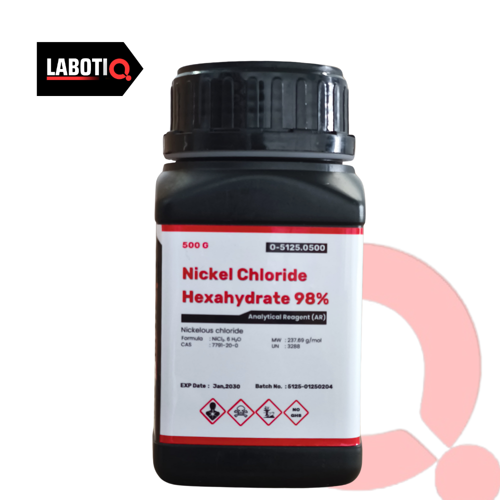 Nickel Chloride Hexahydrate 98% AR 500 gr – LABOTIQ