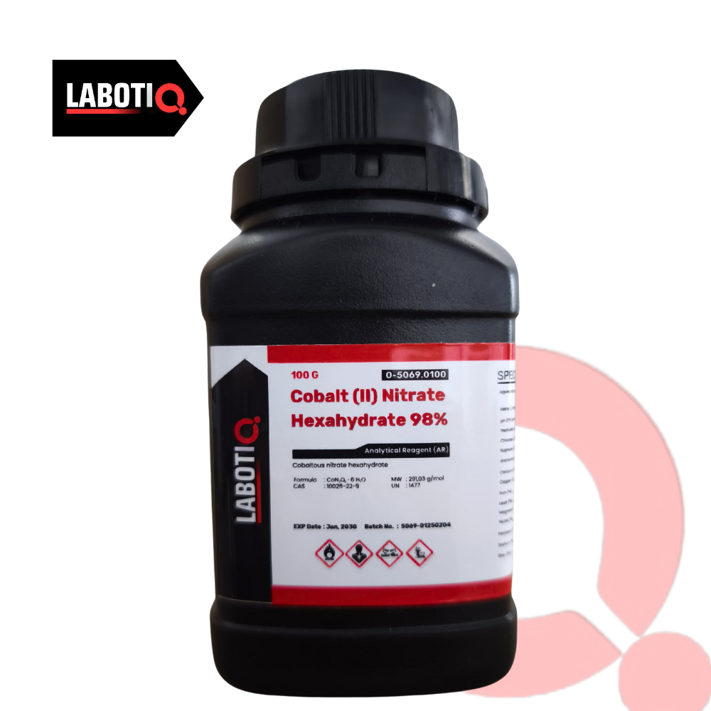 Cobalt (II) Nitrate Hexahydrate 98% AR 100 gr – LABOTIQ